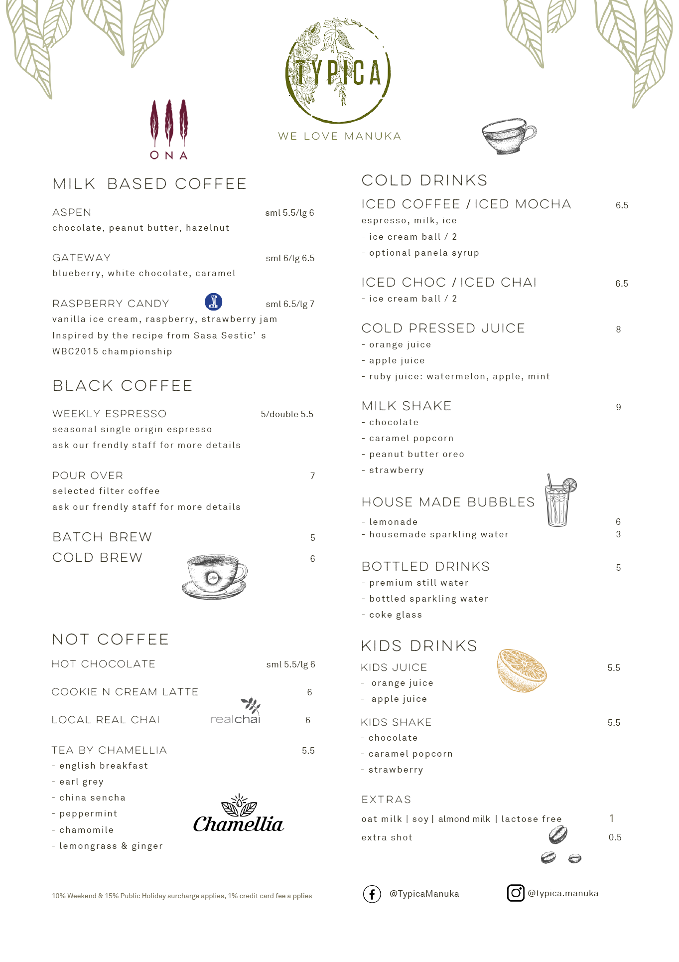 Our Drink Menu